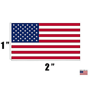 Rogue River Tactical Pack of 6 USA Flag Stickers United States Work Hard Hat Biker Helmet Stickers Decals Toolbox 1x 2