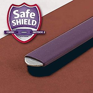 Smead Pressboard Classification File Folder with SafeSHIELD Fasteners, 1 Divider, 2" Expansion, Letter Size, Red, 10 per Box (13775)