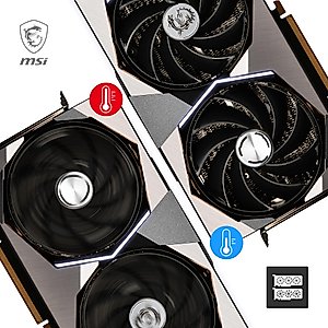 MSI GeForce RTX 4080 16GB SUPRIM X Gaming Graphics Card - 16GB GDDR6X, 2640 MHz, PCI Express Gen 4, 256-bit, 3X DP v 1.4a, HDMI 2.1a (Supports 4K & 8K HDR)