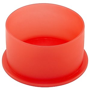 Caplugs ZPN6Q1 Plastic Push-On NPT Cap to Cap Thread Size 3/8" PN-6, PE-LD, to Cap Thread Size 3/8", Red (Pack of 100)