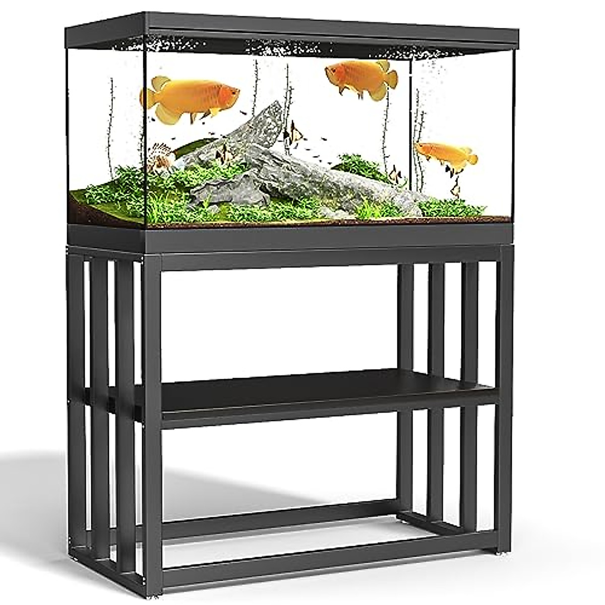 DeaTee Fish Tank Stand 40 Gallon Heavy Duty Thickened Metal Aquarium Stand Aquarium Reptile Breeder Tank Stand Terrarium Stand 36.5 x 18.5 x 29.5, Weight Capacity 700LBS