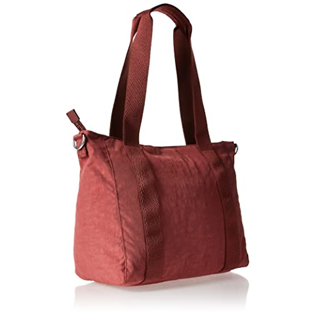 Kipling Women's Asseni Small Tote, Versatile Lightweight Purse, Nylon Shoulder Bag, Dusty Carmine