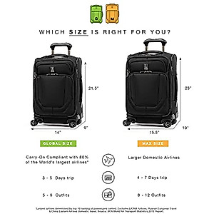 Travelpro Crew Versapack Softside Expandable 8 Spinner Wheel Luggage, USB Port, Men and Women, Patriot Blue, Carry on 21-Inch