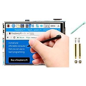 Bicool 3.5 inch Touch Screen TFT LCD for Raspberry Pi 4B/3B+/3B/2B/Zero/Zero W/Zero WH 480x320 Pixel XPT2046 Controller SPI Interface