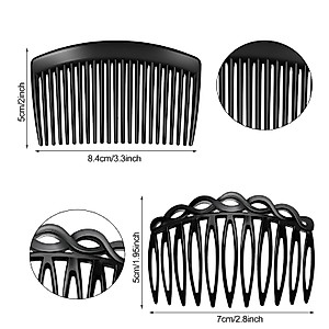 24 Pcs Women Hair Comb Accessories French Hair Side Combs Plastic Twist Decorative Clips with 11/23 Teeth Wedding Veil clip for Women