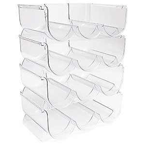 ITYLIFE CITYLIFE Water Bottle Organizer Holder Stackable Wine Storage Rack Plastic Cabinet Pantry Countertop Kitchen Refrigerator Freezer Organization Mug Shaker Blender Bottles Cups yeti