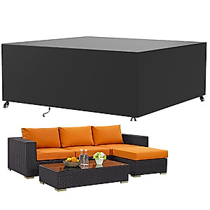 IEUUUA Patio Furniture Covers Waterproof,67"x67"x33" Heavy Duty 420D Waterproof Weatherproof Outdoor Dining Table Coffee Table Chair Covers Rectangular