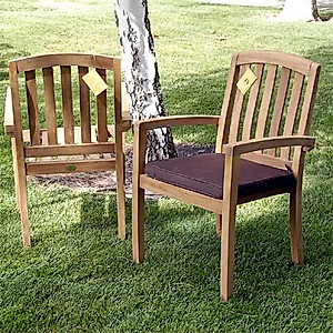 Bayview Patio New 11pc Indonesian Grade-A Teak Outdoor Dining Set- Extra Thick Rectangle Double Extension Teak Table 118x40 + 10 Java Teak Stacking Dining Chairs. Fine Sanded Natural Finish