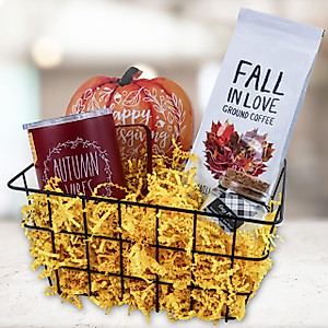 MagicWater Supply Crinkle Cut Paper Shred Filler (1/2 LB) for Gift Wrapping & Basket Filling - Yellow