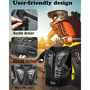 Reomoto Kids Full Body Protector Youth Dirt Bike Gear for Motorcycle Cycling Skiing Motorbike Riding Bike Vest with Knee Elbow Protectors
