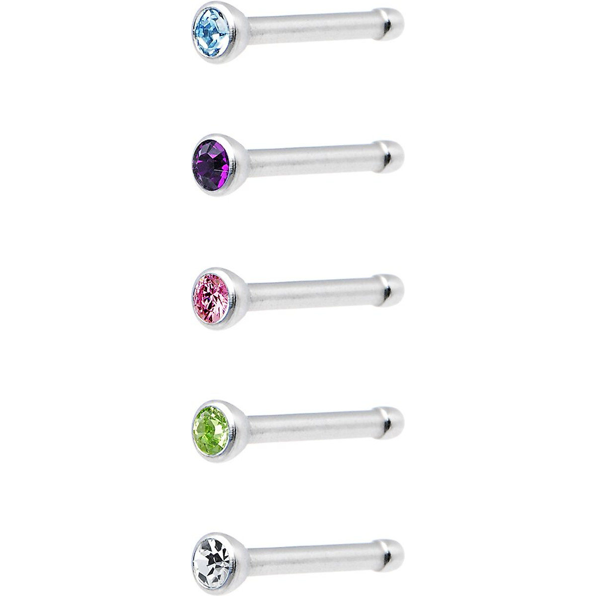 18 Gauge Stainless Steel Nose Stud Bone Pack