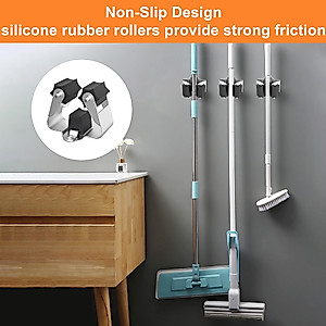 GARLWOLEX Broom Holder Wall Mount - 3 Pack Heavy Duty Broom Hooks Bulk, Space-Saving Broom Rack for Garage, Kitchen, Closet Organization