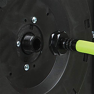 Flexzilla Levelwind Retractable Air Hose Reel, 3/8 in. x 75 ft., Heavy Duty, Lightweight, Hybrid, ZillaGreen - L8306FZ