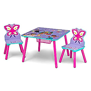 Disney Encanto Kids Table and Chair Set with Storage (2 Chairs Included) by Delta Children - Ideal for Arts & Crafts, Snack Time, Homeschooling, Homework & More - Greenguard Gold Certified, Purple