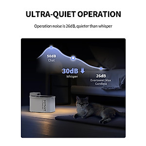 PETKIT EVERSWEET MAX Cordless Cat Water Fountain, 105 fl oz/3L Pet Water Fountain for Cats Dogs Inside, Automatic Cat Water Dispenser with Replacement Filter, App Control