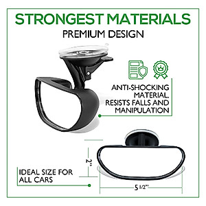 Lebogner Baby Car Mirror, Windshield Front Facing Seat Full Wide Angle View Infant Mirror, Rearview Car Seat Mirror That Attaches With A Adjustable Suction Cup, Child Safety Hanging Accessories