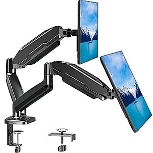 MOUNT PRO Dual Monitor Mount Fits 13 to 32 Inch Computer Screen, Height Adjustable Monitor Stand for 2 Monitors, Gas Spring Monitor Arm Holds up to 17. 6lbs Each, Monitor Desk VESA Mount, Black