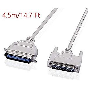 Yohii 4.5m/ 14.7 Feet DB25 Male to Centronics 36 Female Parallel Printer Cable LPT Parallel Printer IEEE-1284- (G7.23)