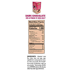 Michel et Augustin Gourmet Cookie Squares Changemaker Box, Dark Chocolate & Sea Salt Butter Cookies, Easter Gift Ideas, Individually Wrapped European Cookies, 40 French Shortbread Cookies