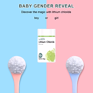 Lithium Chloride Powder, 99.9% Purity 100g, Laboratory Grade, Lithium Chloride Powder for Chemical Experiment, Lithium Chloride Powder for Teaching, Lithium Chloride Flame for Baby Gender Reveal