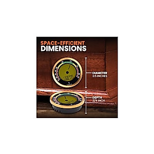 Oasis Digital/Analog Look Hygrometer and Humidity Sensor - High Precision Temperature and Humidity Monitor with Reliable Accuracy, Ideal for Care and Maintenance of Various Storage Environments