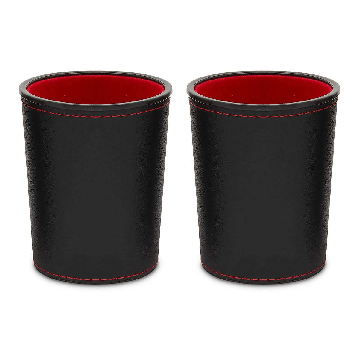 Zodaca Drinking Dice Game Set for Adults with 2 Leather Cups and Fun Dices for Drunk Frenzy Party (16 Pieces)