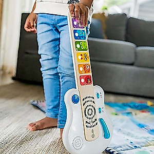 Baby Einstein Strum Along Songs Magic Touch Wooden Musical Light Up Toy Guitar with Whammy Bar, Age 6 Months+