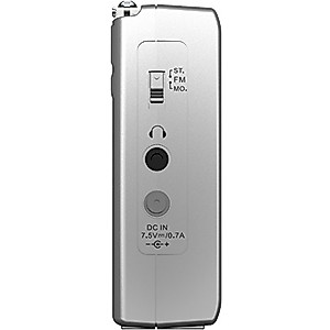 Sangean ATS-405 FM-Stereo/AM/Short Wave World Band Receiver, Silver