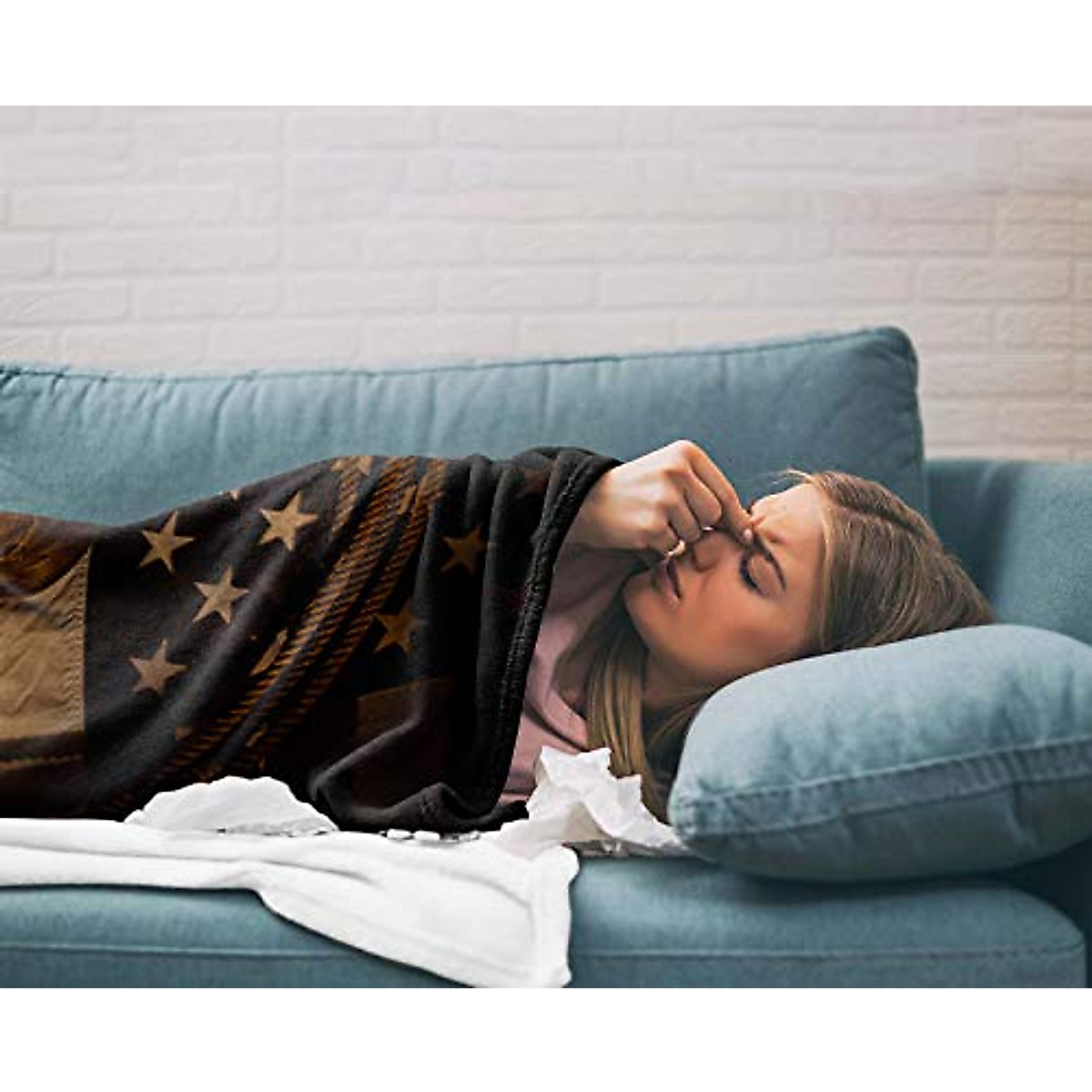 Wesern Cowboy Throw Blanket 4th of July Blanket Farmhouse Flannel Fleece Throws,Vintage Hat Boots Lightweight Fuzzy Warm Soft Blankets,American Flag Patriot Plush Cozy Sofa Blanket-All Seasons Use