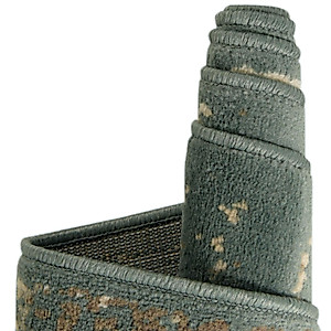 Rugs.com Mojave Collection Rug – 4' x 6' Green Medium Rug Perfect for Entryways, Kitchens, Breakfast Nooks, Accent Pieces