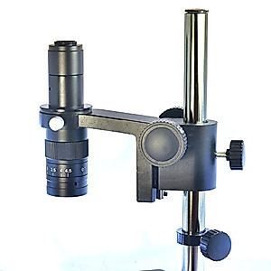Metal Boom Stereo Microscope Camera Table Stand Holder 50mm Ring +180X Zoom C-Mount Lens (180X Zoom Lens)
