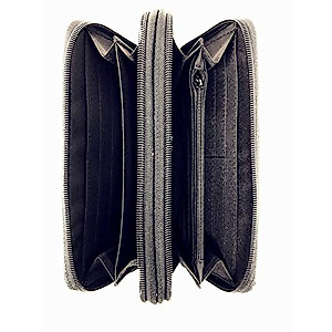 Texas West Women's Embroide Sugar Skull Handbag Purse Wallet Set in Multi Color (Turq)