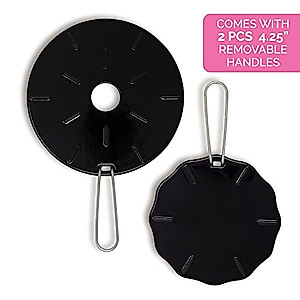 Cast Iron Heat Diffuser for Gas Stove – 2 Sizes Included – 8.25 and 6.75 Inch Heat Diffusers for Electric Stove - Gas Heat Plate - Cast Iron Simmer Plate for Gas Burners