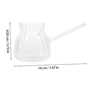 IMIKEYA Milk Cup Turkish Coffee Maker Tea Milk Espresso Creamer Housewarming Butter Melting Pot Beverage Serveware Coffee Pitcher Mug Milk Frother Cup Pull Flower Cup Vintage Glass