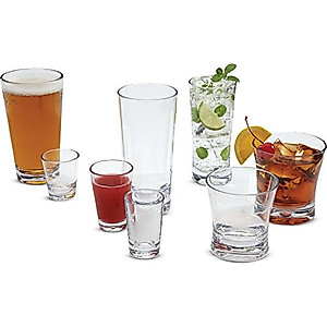Carlisle FoodService Products Alibi Shot Glass Clear Glass for Restaurant, Kitchen, and Bar, Plastic, 3 Ounces, Clear
