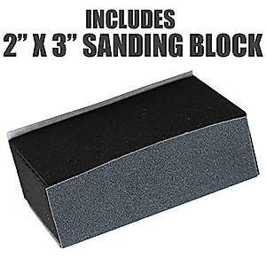 Micro-Mesh 9 Sanding Sheet Introductory Woodworkers Kit with a 2 inch by 3 inch Foam Sanding Block