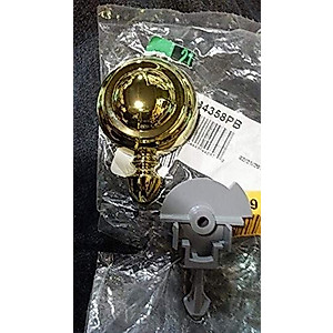 Delta Faucet RP34358PB Victorian Single Metal Lever Handle Temperature Knob and Cover, Polished Brass