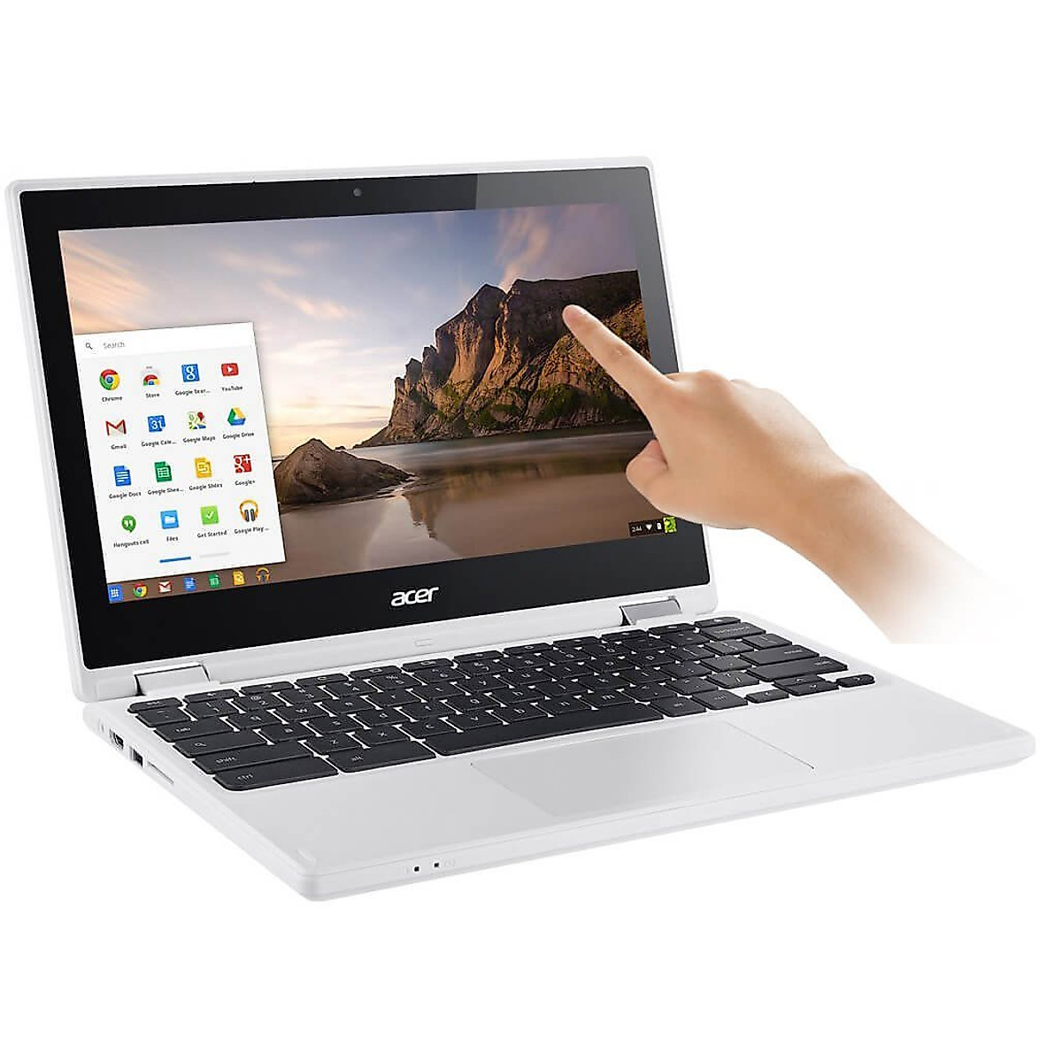 Acer - R 11 CB5-132T-C8ZW 2-in-1 11.6 inches Touch-Screen Chromebook - Intel Celeron - 4GB Memory - 16GB eMMC Flash Memory - White (Renewed)