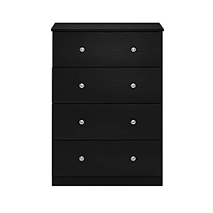 Furinno Tidur Simple Design Dresser, 4-Tier Knob, Americano