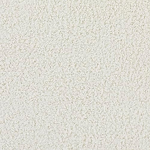 Linon Lexington Sherpa Upholstered Square Storage Ottoman Accents, Cream & Dark Walnut