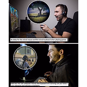 DOHO Mouse Keyboard Game Controller Adapter for Nintendo SwitchPS4PS4 ProPS4 SlimXBOXPS3PS3 Slim Keyboard Adapter. Perfect for Games Like FPS, TPS, RPG and RTS, etc