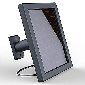 Solar Panel Compatible with HTZSAFE Solar Wireless Outdoor Motion Sensors - Amorphous Silicon Solar Panel, Continuous Power Supply Even in Rainy or Cloudy Days-Waterproof IP65,Adjustable Mount