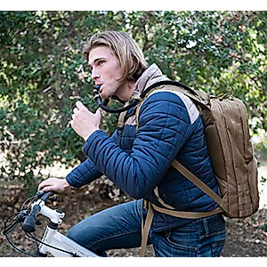 MARCHWAY Tactical Molle Hydration Pack with 3L TPU Water Bladder, Military Backpack with Multi Compartment for Cycling, Hiking, Running, Backpacking (Coyote Brown)