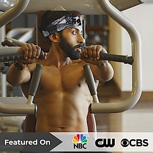 Cooling Headbands for Women & Men | Moisture Wicking Sweatband & Sports Headband | Stay Cool during Workouts Cycling Cardio Running Yoga | Headband for under Helmets & Hats | CoolCore Tech (Black)