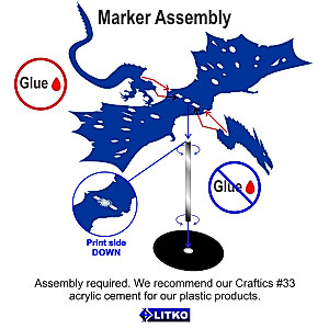 LITKO Mythical Creature Character Mount | Role Playing Games | Compatible with DND Pathfinder (Ice Dragon)