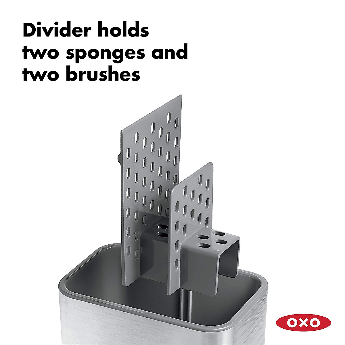 OXO Good Grips SimplyTear Paper Towel Holder - Stainless Steel & Stainless Steel Good Grips Sinkware Caddy, One Size