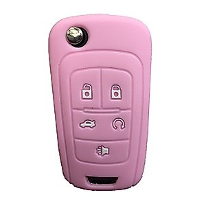 Rpkey Silicone Keyless Entry Remote Control Key Fob Cover Case protector Replacement Fit For Buick Encore LaCrosse Regal Verano（Pink）OHT01060512 5461A-01060512