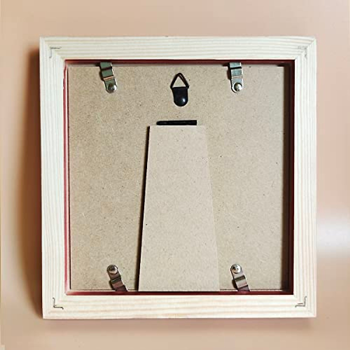 KELE MODEL 6x6 Picture Frames Black. Solid Wood Frame. Set of 2. Plastic Panel (Film Needs to be Removed) Table or Wall.Front Window Opening 5.5x5.5 inch.