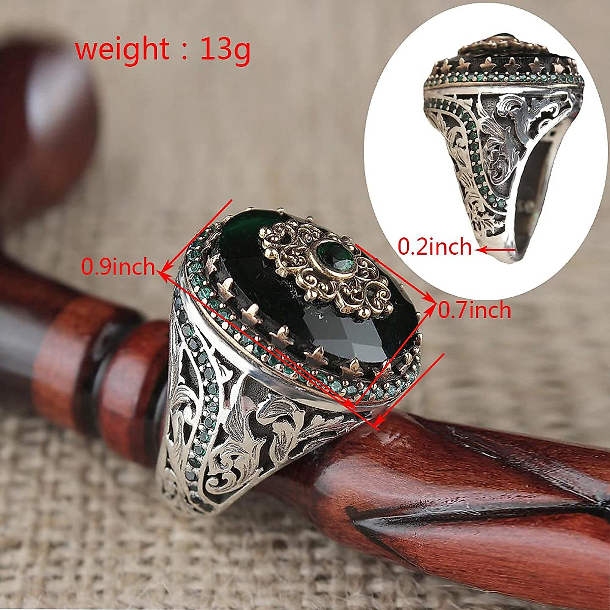 HSQYJ Retro Color Crystal Pear Ring Elegant Vintage Rhinestone Flower Cocktail Statement Rings Uniquely Stylish Fashion Creative Engagement Jewelry for Women