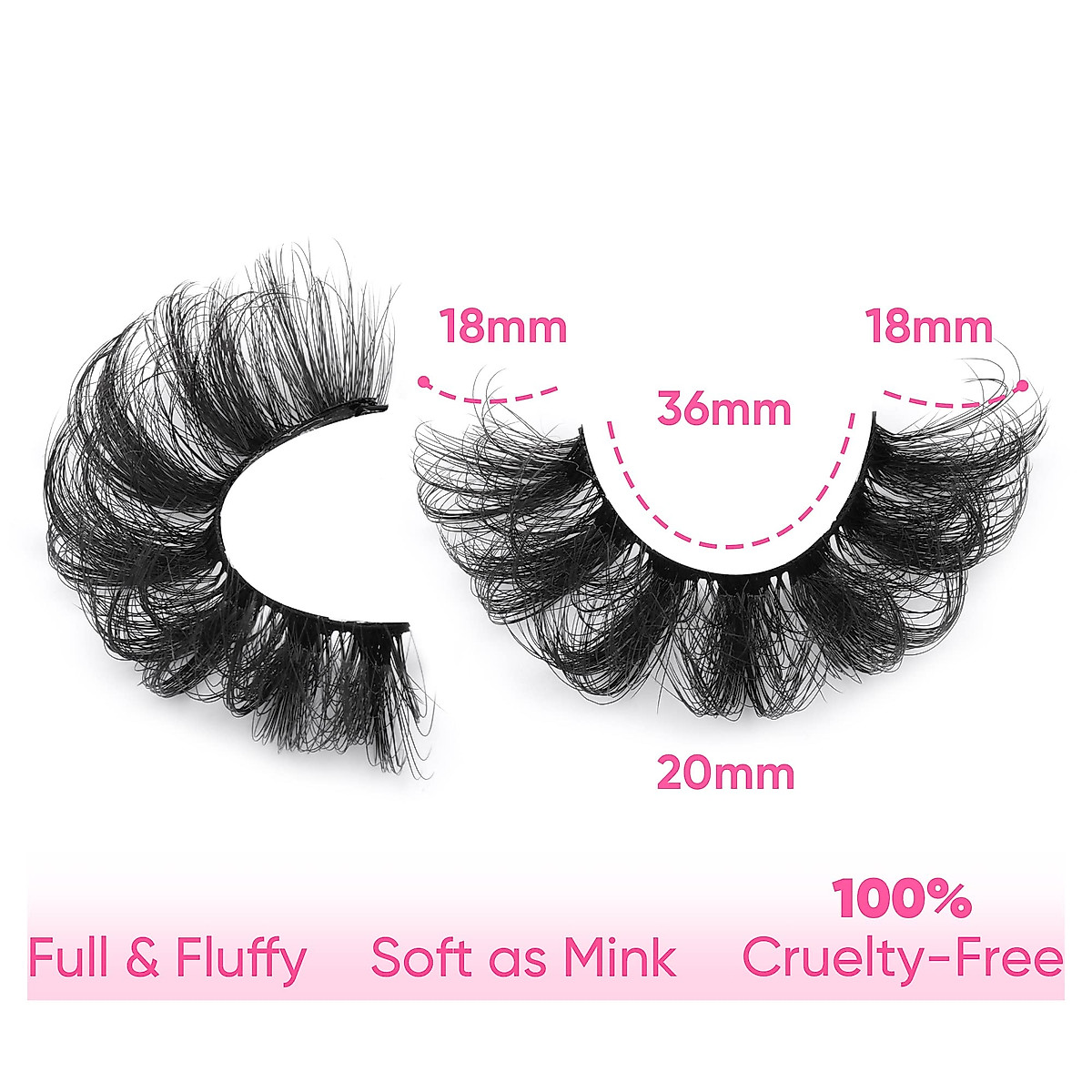 Mink Lashes Fluffy Wispy False Eyelashes 8 Pairs D Curl Faux Mink Lashes that Look Like Extensions Dramatic Long Volume Lashes Pack by Eefofnn